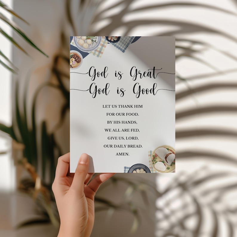 God is Great God is Good Prayer Christian Bible Prayer Mealtime Grace ...