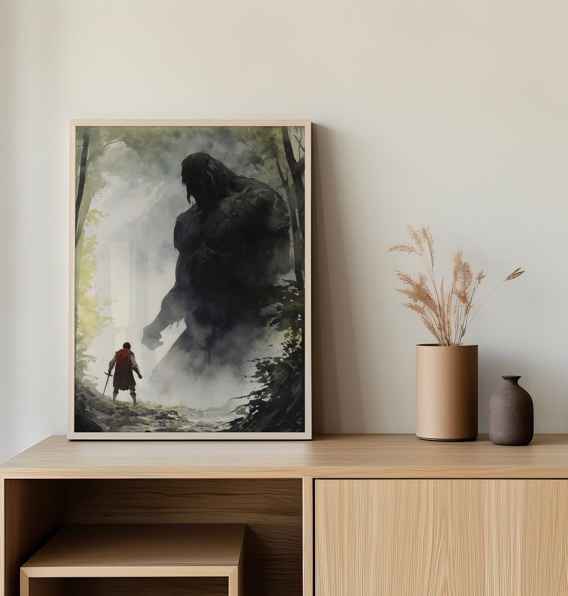 David and Goliath Wall Art Bible Art Christian Boy Wall Art Christian ...