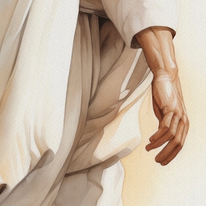 Touching the Hem of Jesus Garment Sketch Hem of Robe Wall Art Print ...