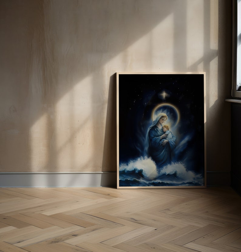 Our Lady Star of the Sea Art Virgin Mary Art, Catholic Wall Art ...