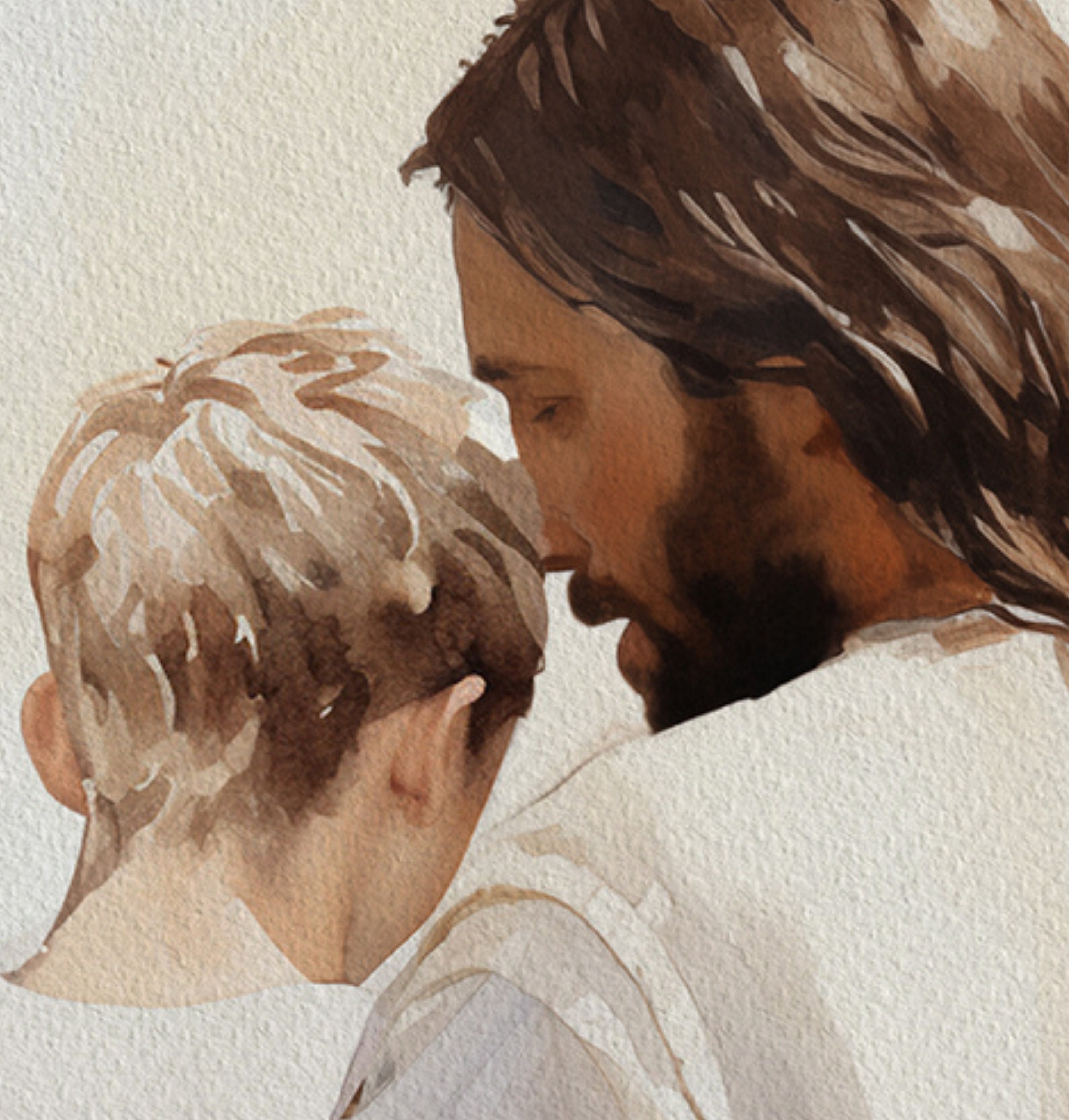 Jesus With Young Man Art Jesus Hugging Teenage Boy Art, Embrace Jesus ...