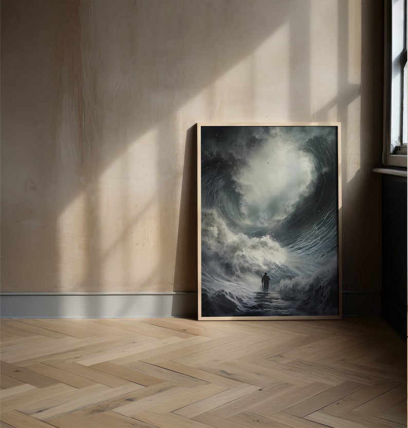 Moses Parts Red Sea Moses Parting the Red Sea Moses Painting Christian ...