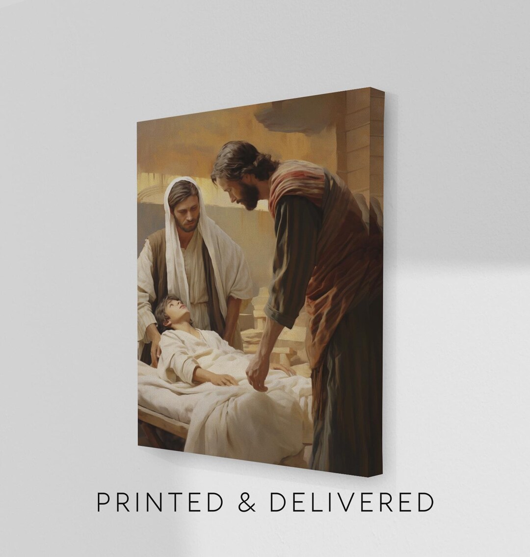 PRINTED Jesus Heals Official Son, Hope Sympathy Gift Christian Wall Art ...
