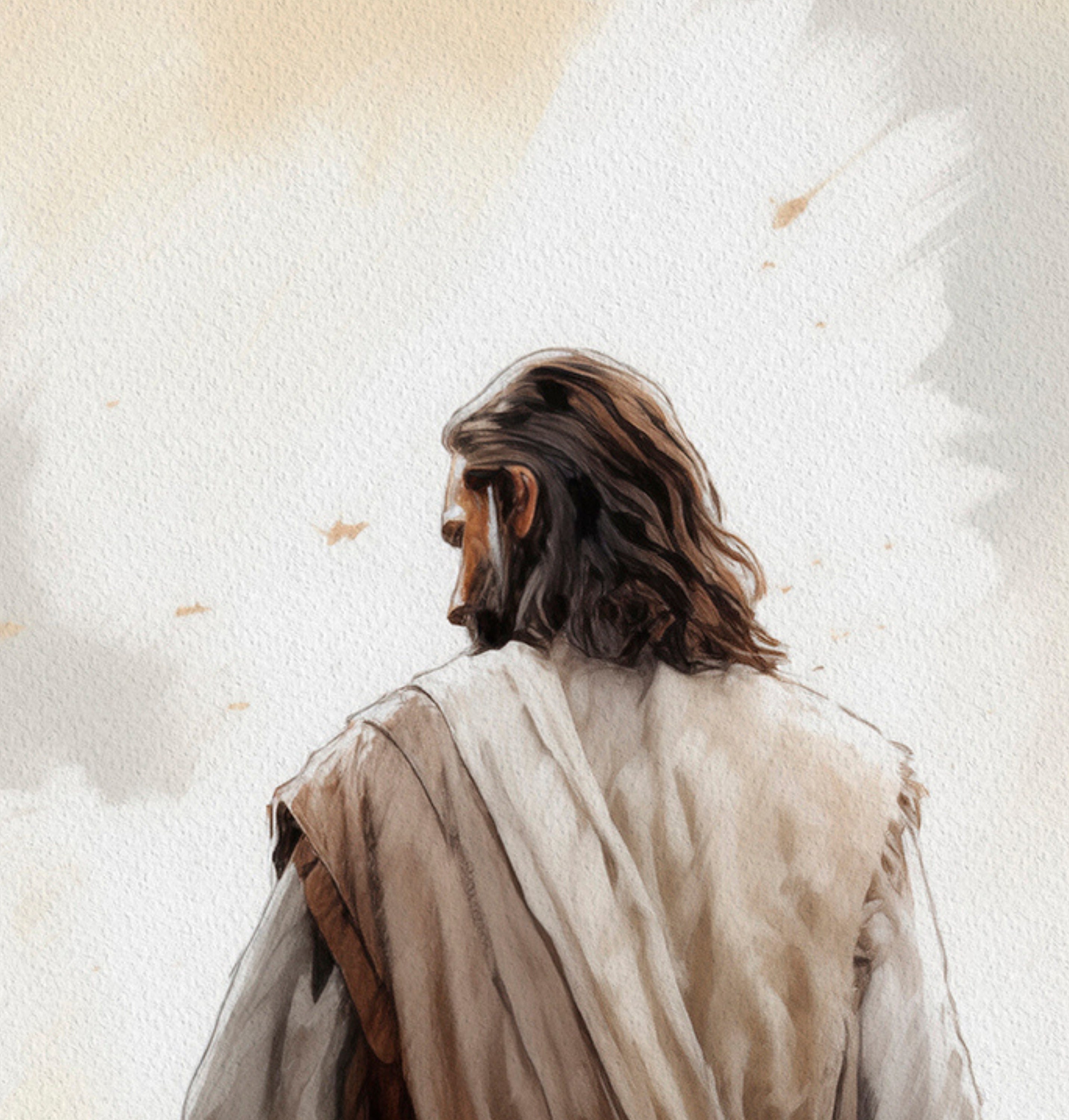 Savior, Like a Shepherd Lead Us, Jesus Christ & Sheep, Watercolor ...