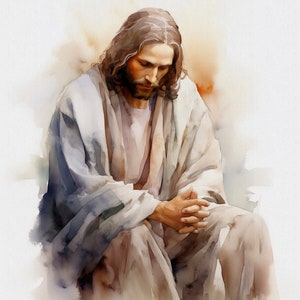 Jesus Praying in the Garden of Gethsemane Praying Christ Prayer Art ...