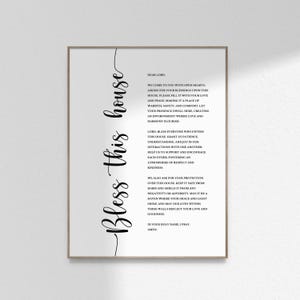Bless This House Prayer Christian Home Art Bible Prayer Christian ...