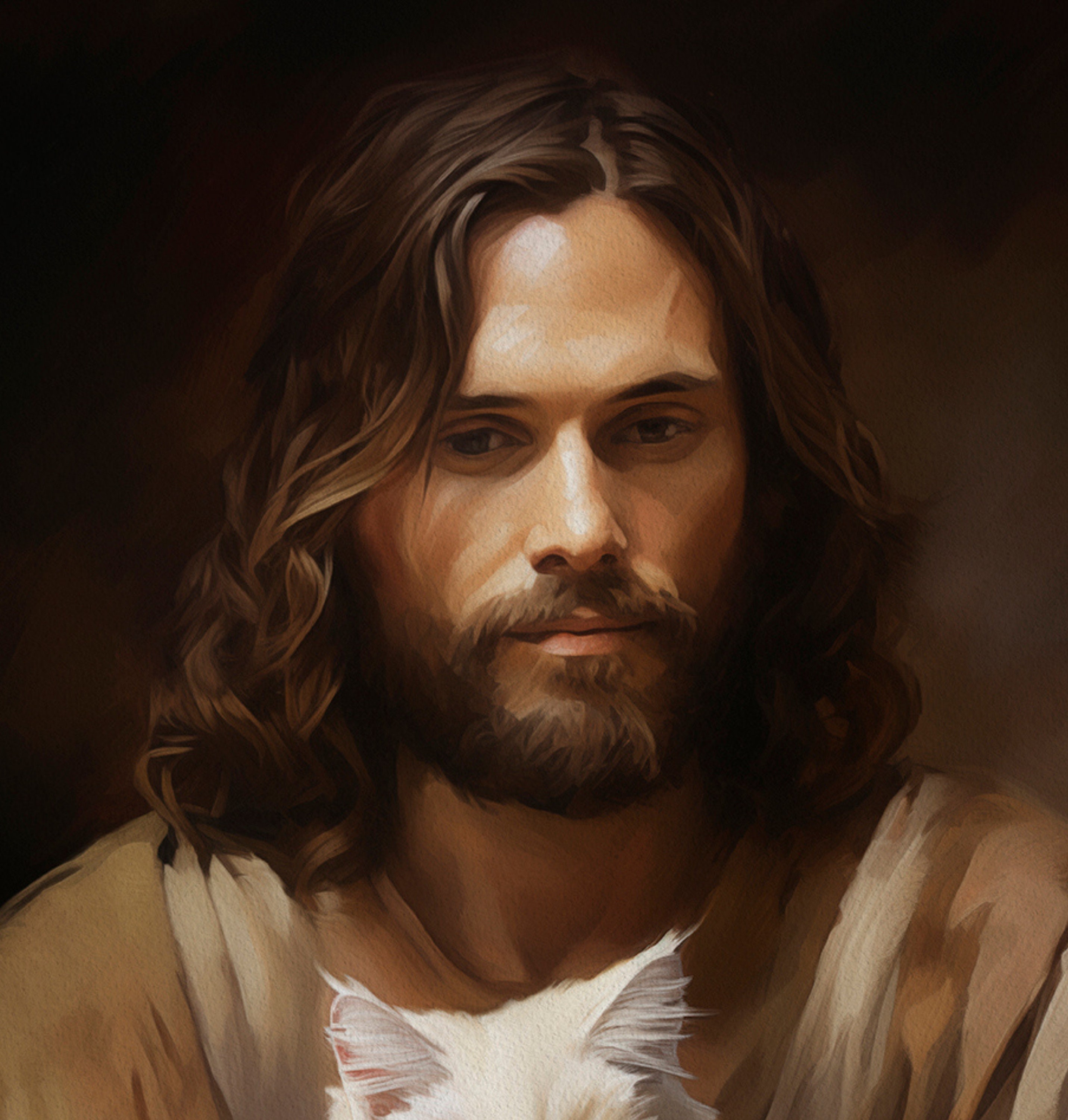 Jesus With Cats Christian Cat Art Print Gift for Cat Lover Owner People ...