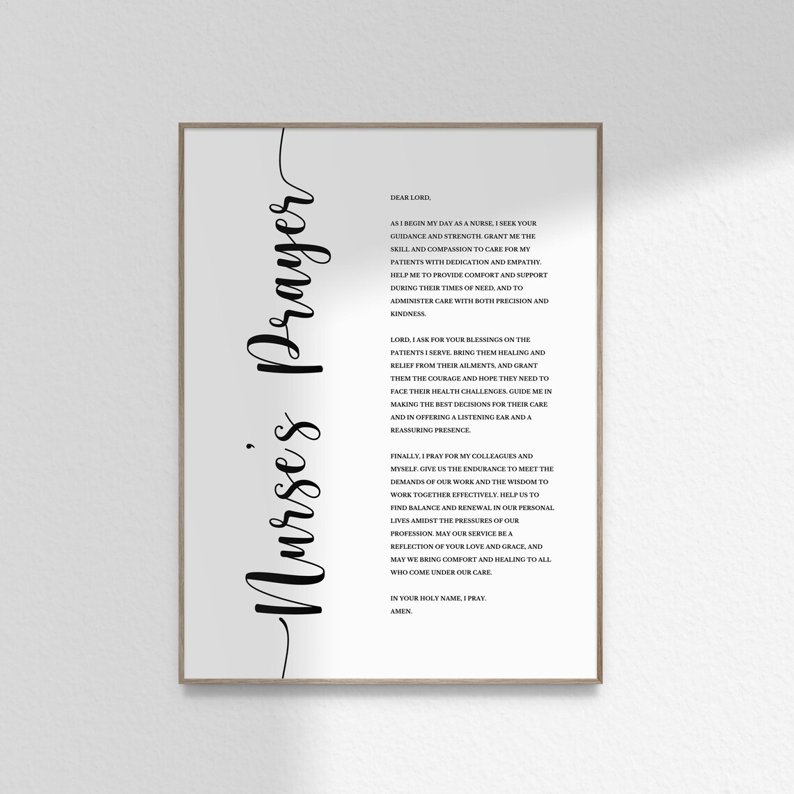 Nurse's Prayer Gift, Christian Emergency Room RN Prayer Ambulance ...