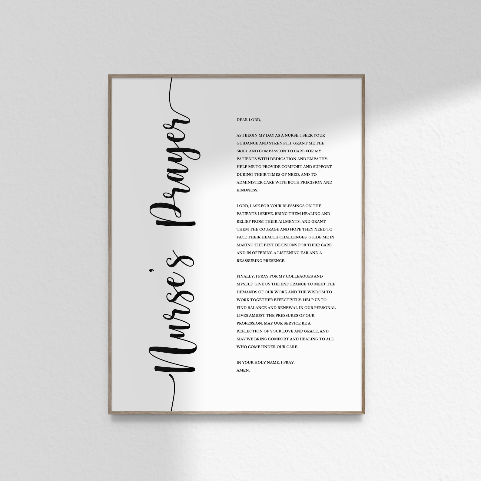 Nurse's Prayer Gift, Christian Emergency Room RN Prayer Ambulance ...
