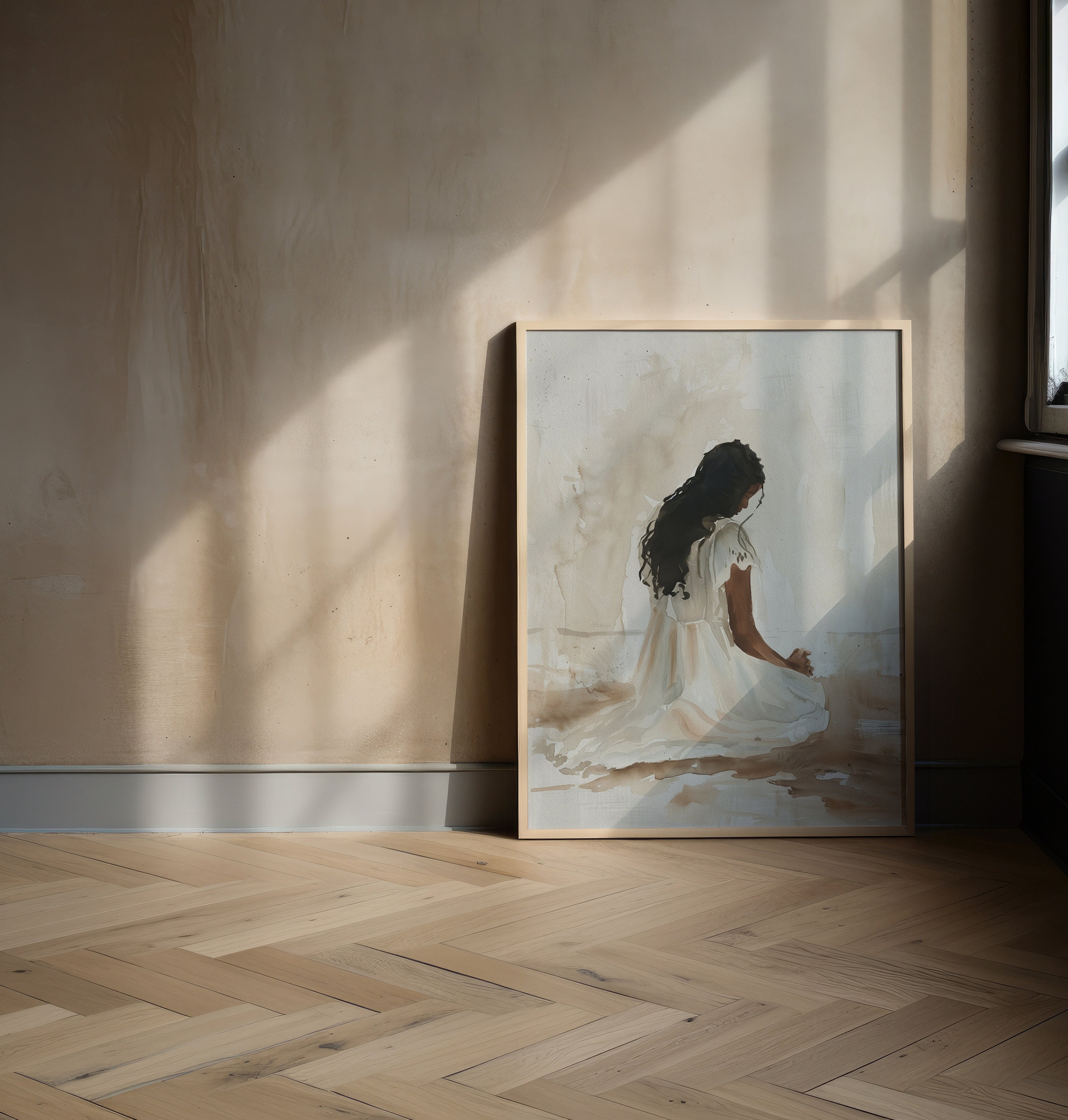 Black Girl Praying Wall Art Black Woman Art Praying Art Christian Girls ...