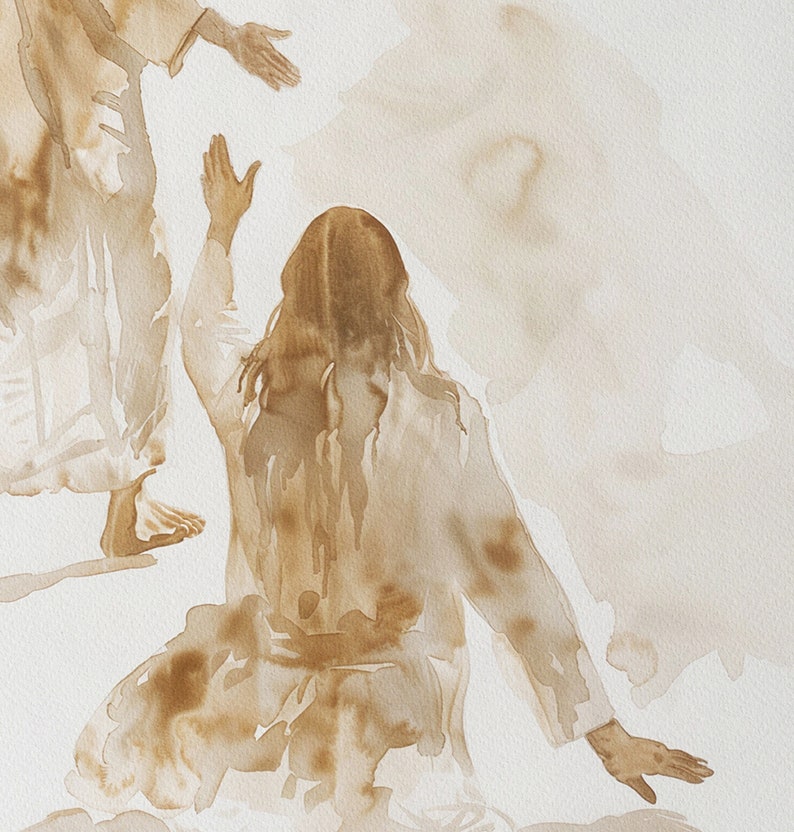 Hem of His Garment Print Bleeding Woman Art Touching the Hem Healing ...