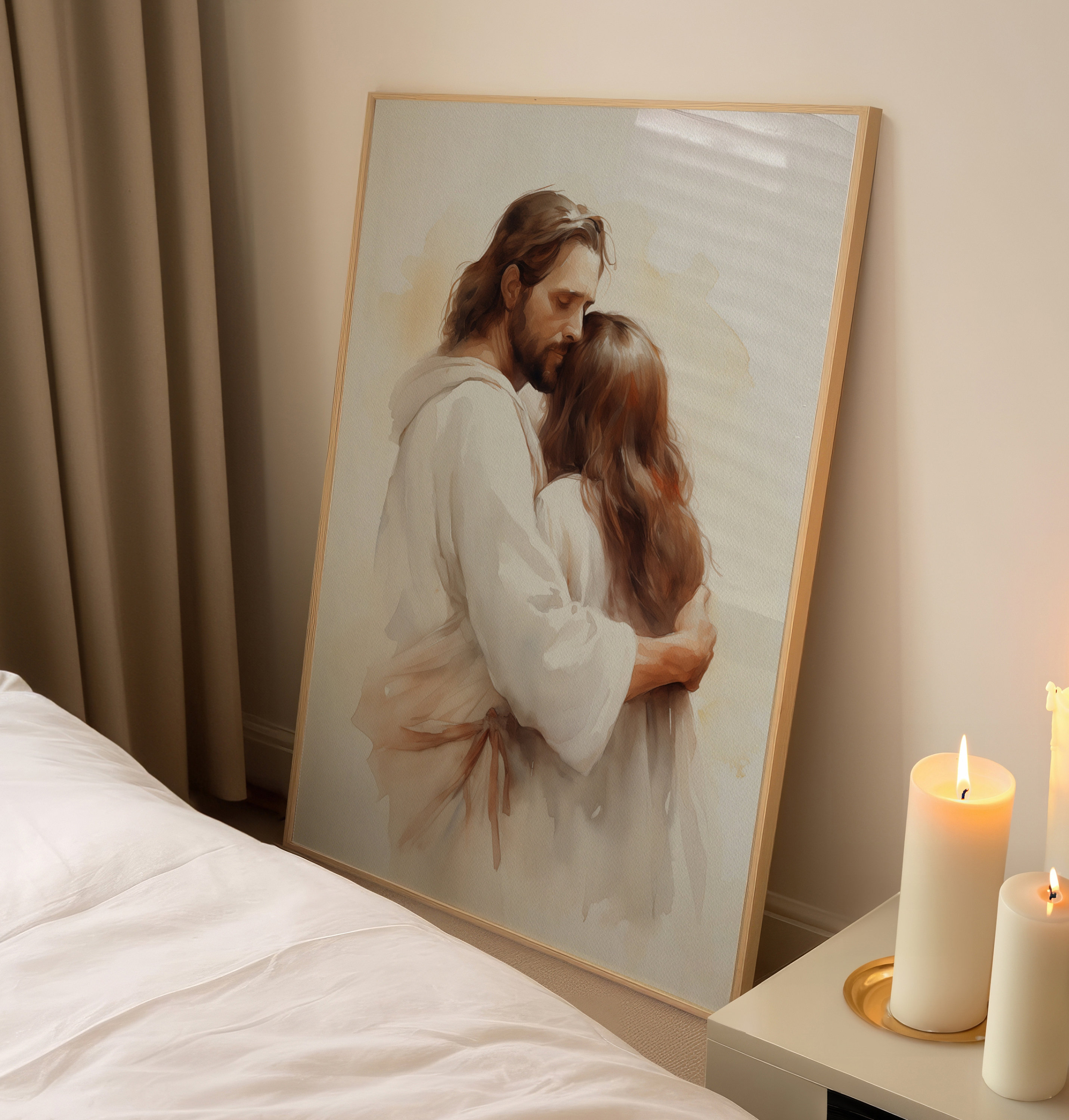 Jesus Hugging Girl Art, Jesus Hugging Woman, Jesus Embrace Woman Jesus ...
