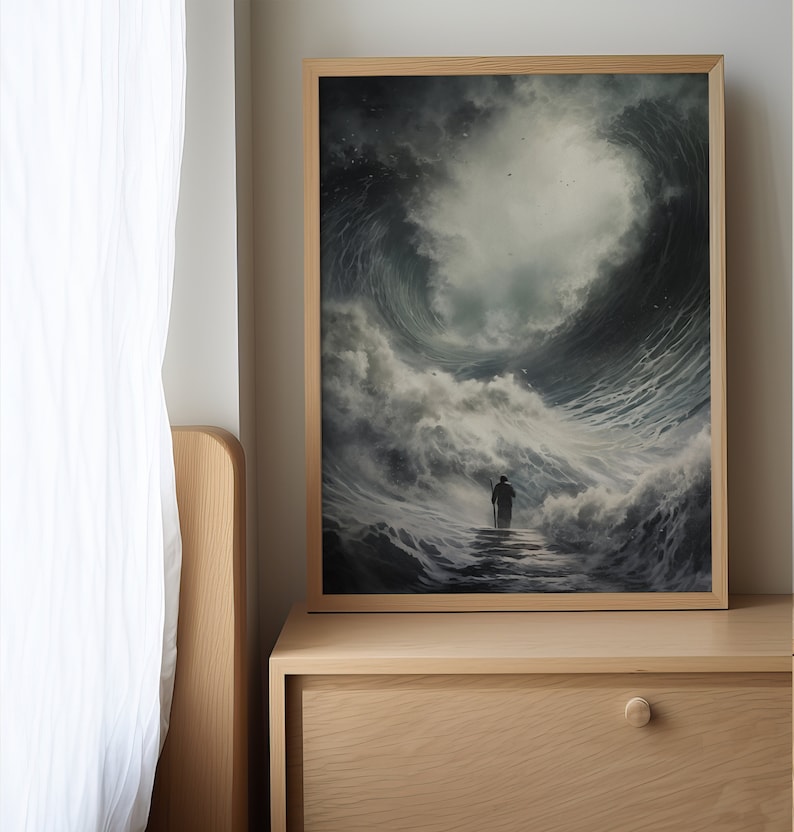 Moses Parts Red Sea Moses Parting the Red Sea Moses Painting Christian ...