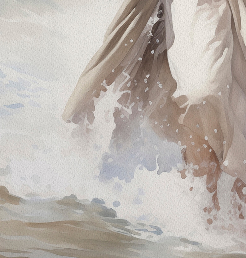LDS Art, Jesus Christ Walking on Water, Miracle Watercolor Painting ...
