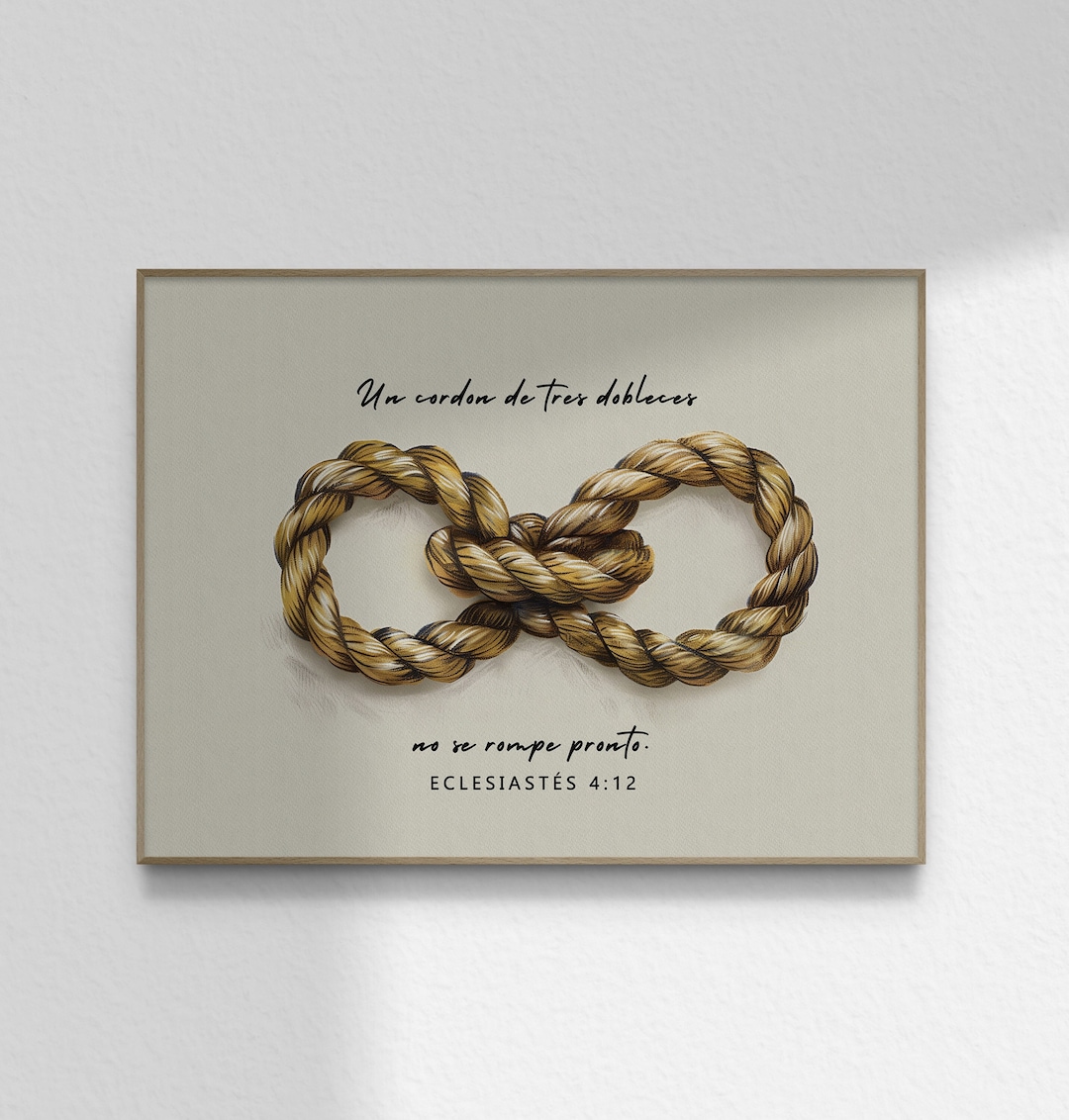 Un Cordón De Tres Dobleces No Se Rompe Pronto Arte Cristiano Español ...