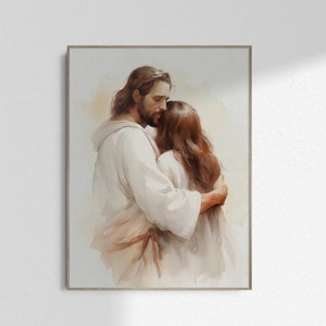 Jesus Hugging Girl Art, Jesus Hugging Woman, Jesus Embrace Woman Jesus ...