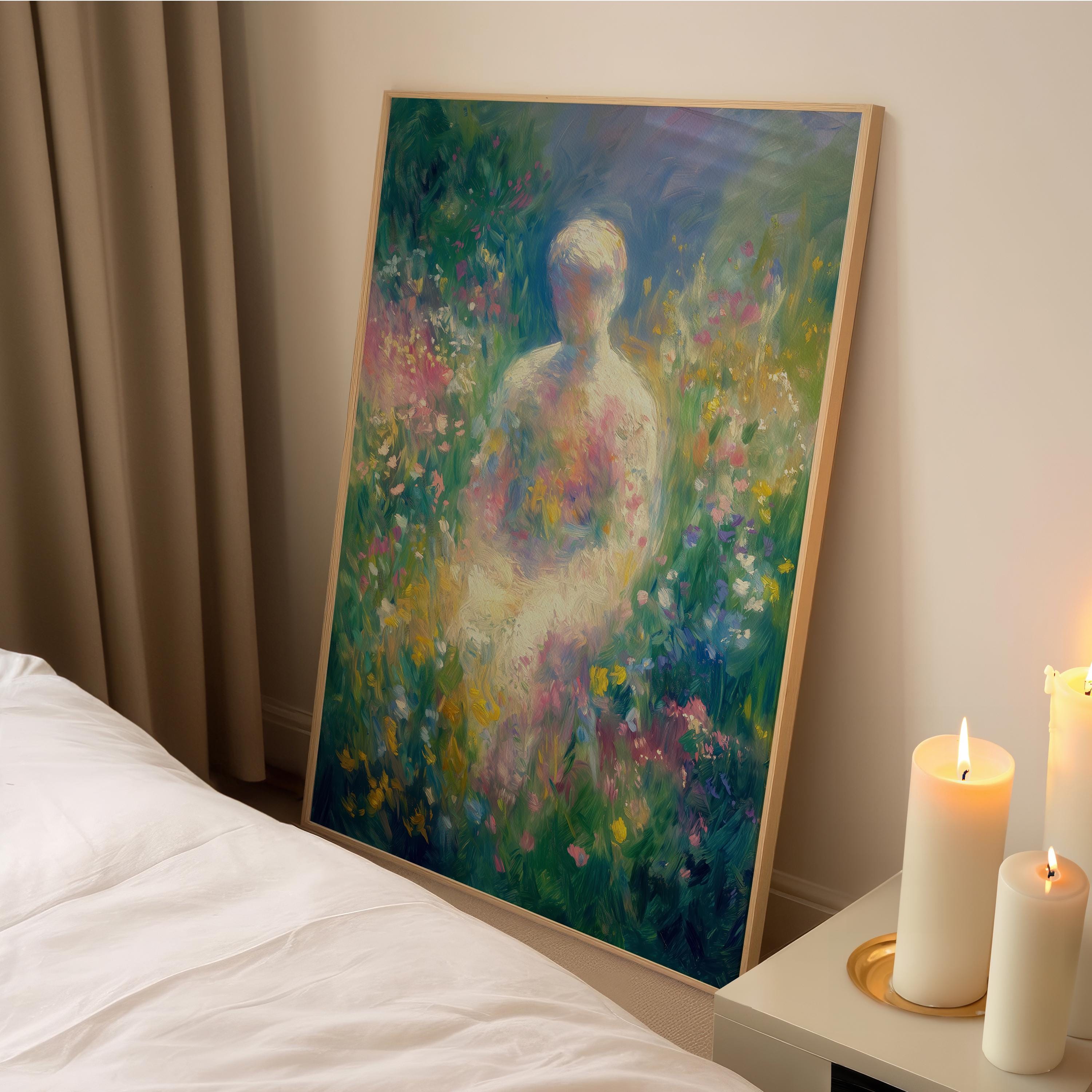 One With the Nature, Boy Male Figure, Remembrance Portrait Grief Art ...