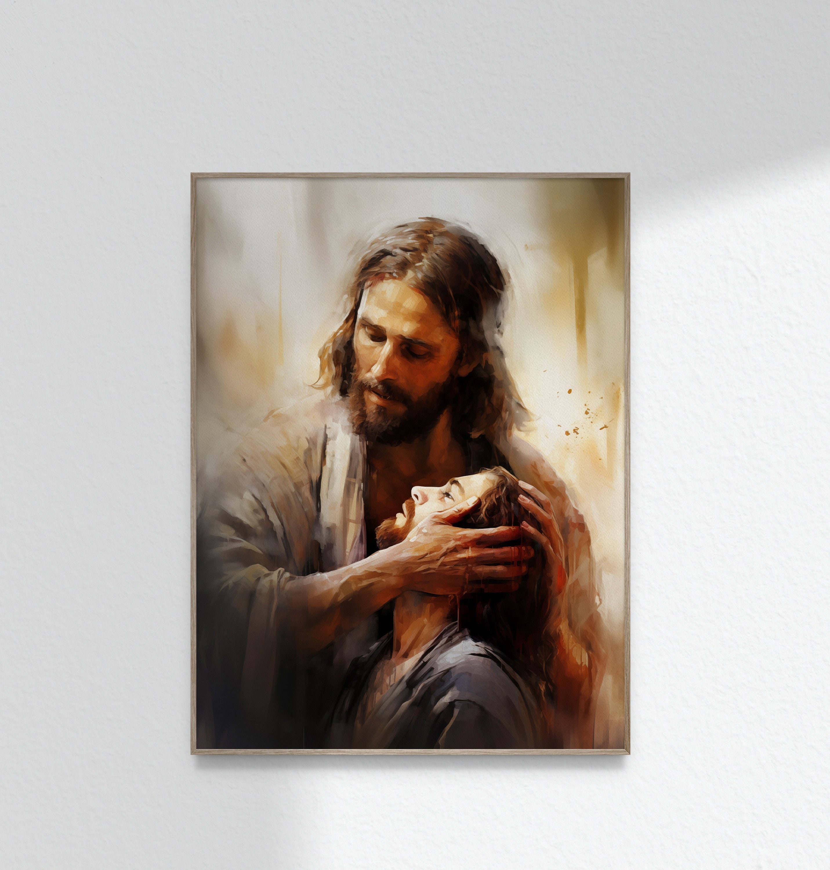 Jesus Heals a Deaf Man, Hope Sympathy Gift, Miracles of Jesus Art ...