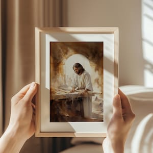 Jesus Was a Carpenter Christ the Carpenter Christian Art Gift Idea ...