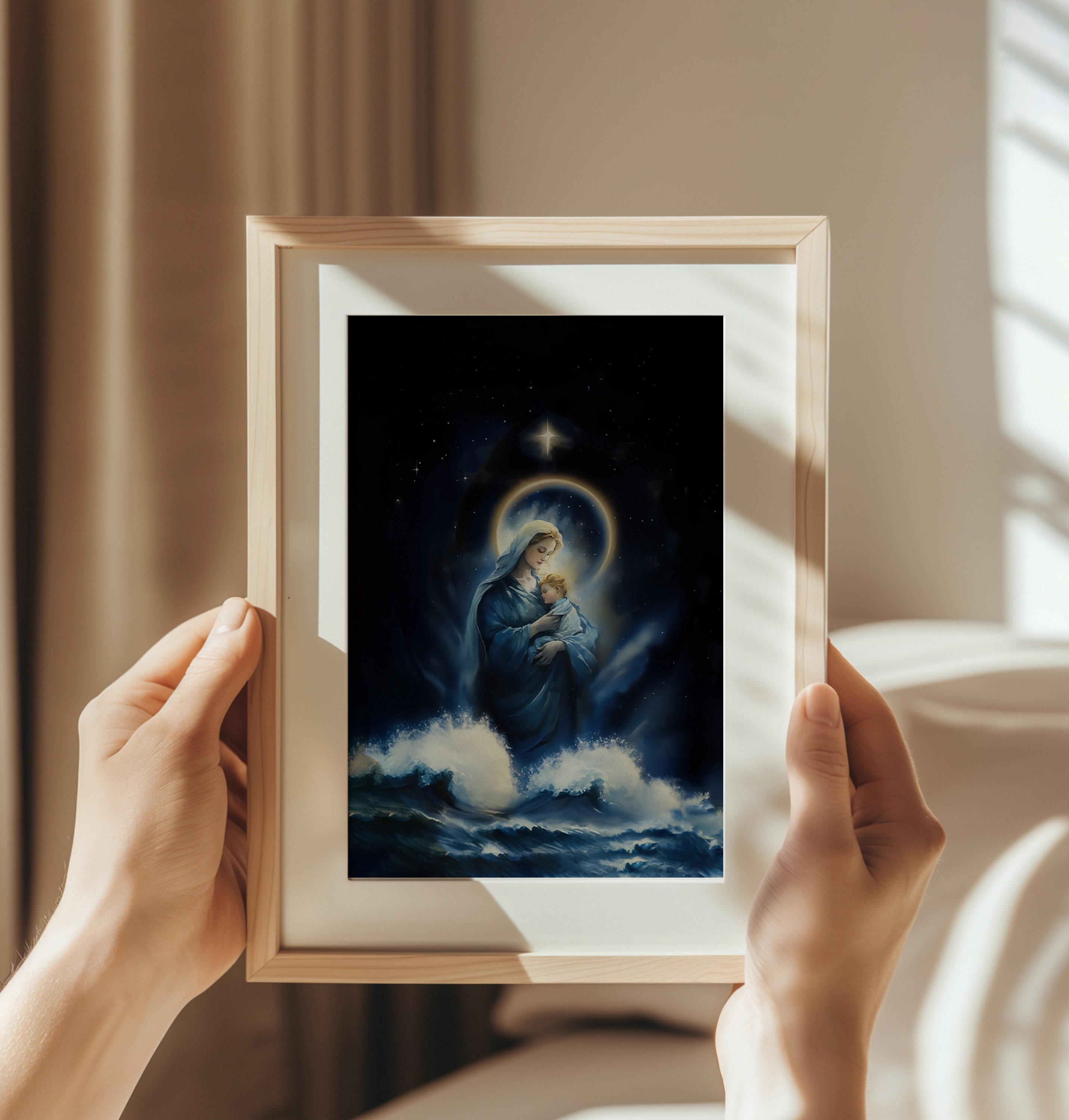 Our Lady Star of the Sea Art Virgin Mary Art, Catholic Wall Art ...