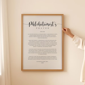 Phlebotomist's Prayer Gift for Blood Drawer Christian Prayer Blood ...