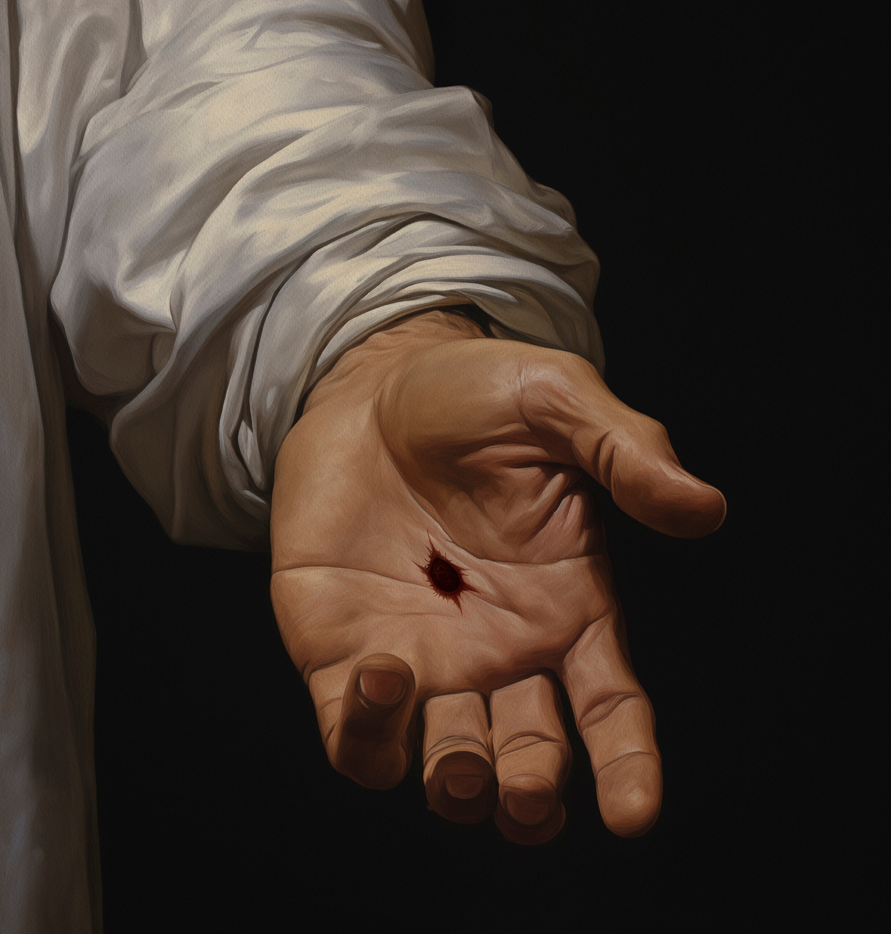 Jesus Christ Reaching Out His Hand of Jesus Painting Watercolor ...