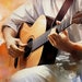 Jesus Playing Guitar, Music Lover Gift Idea, Fun Christian Watercolor ...