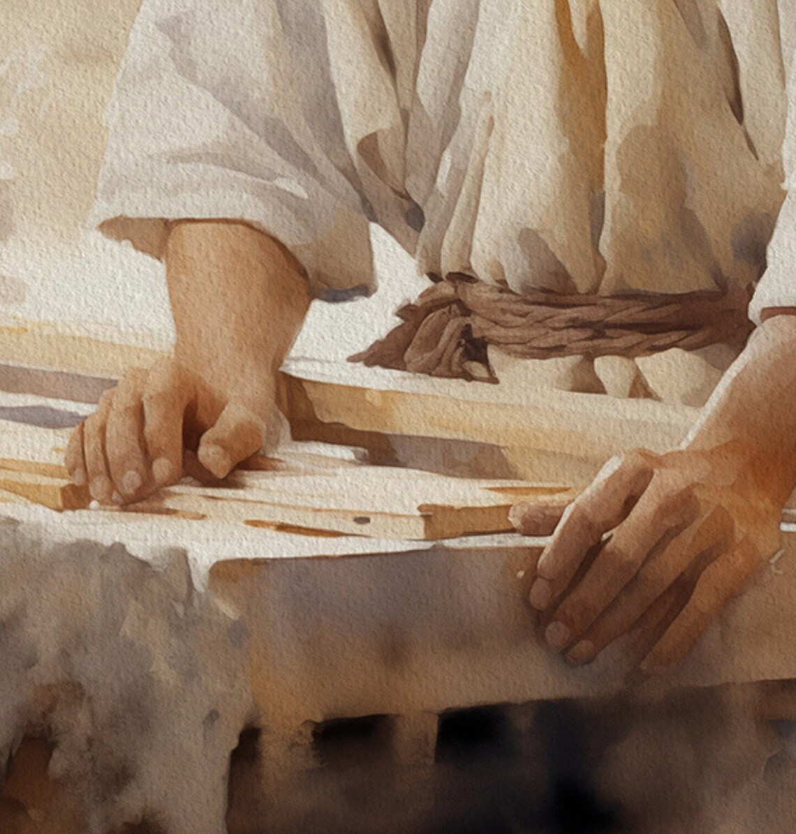 Jesus Was a Carpenter Christ the Carpenter Christian Art Gift Idea ...