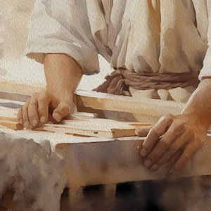 Jesus Was a Carpenter Christ the Carpenter Christian Art Gift Idea ...