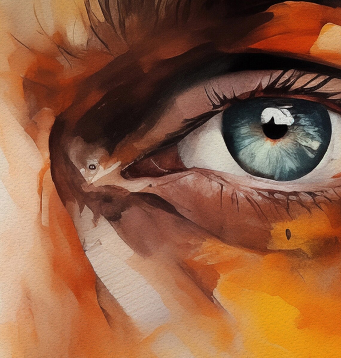 Jesus Wept, Face of Jesus With Blue Eyes, Closeup Large Christian ...