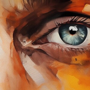 Jesus Wept, Face of Jesus With Blue Eyes, Closeup Large Christian ...