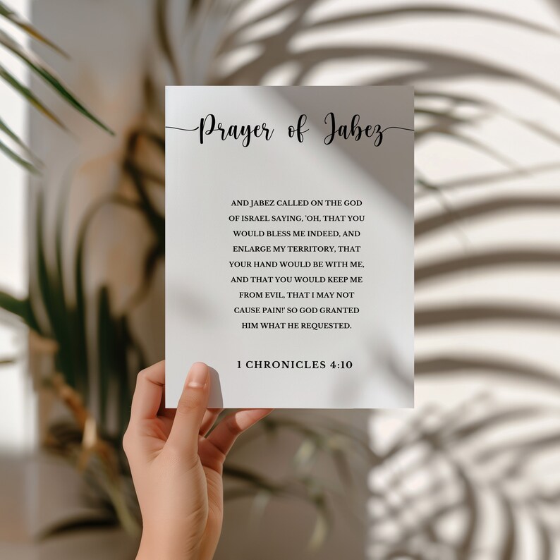 Prayer of Jabez Prayer Gift Christian Prayer Home Decor Prayer 1 ...