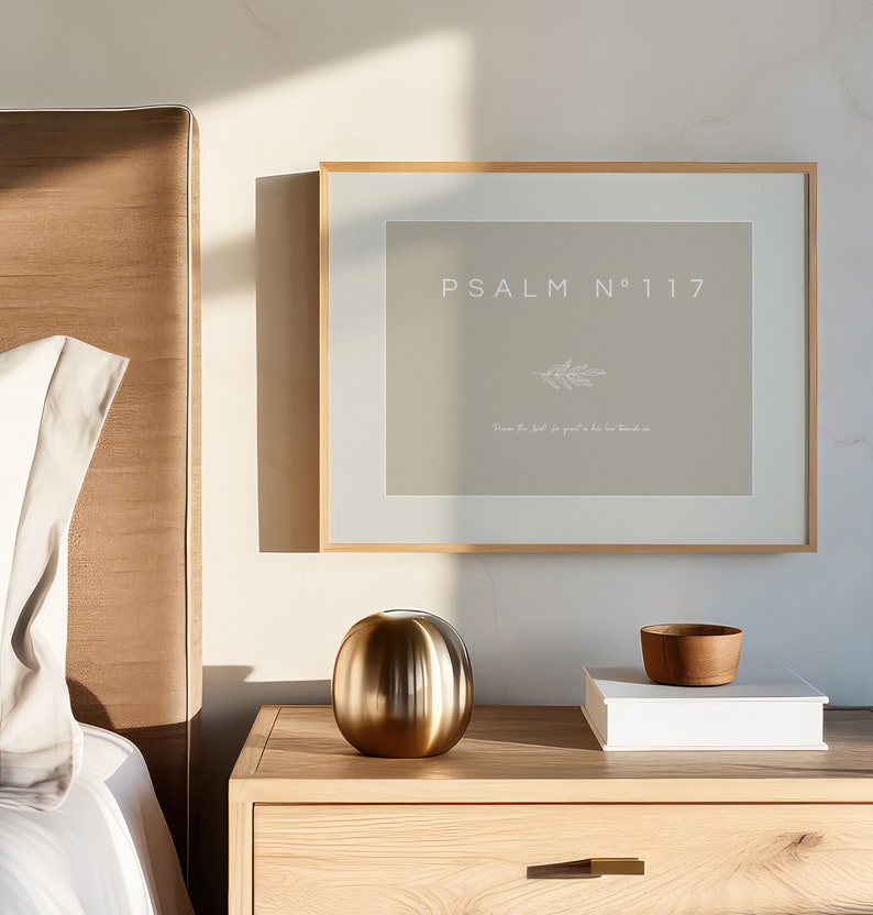 Psalm 117 Landscape Horizontal Format Mode Beige & Christian Bible ...