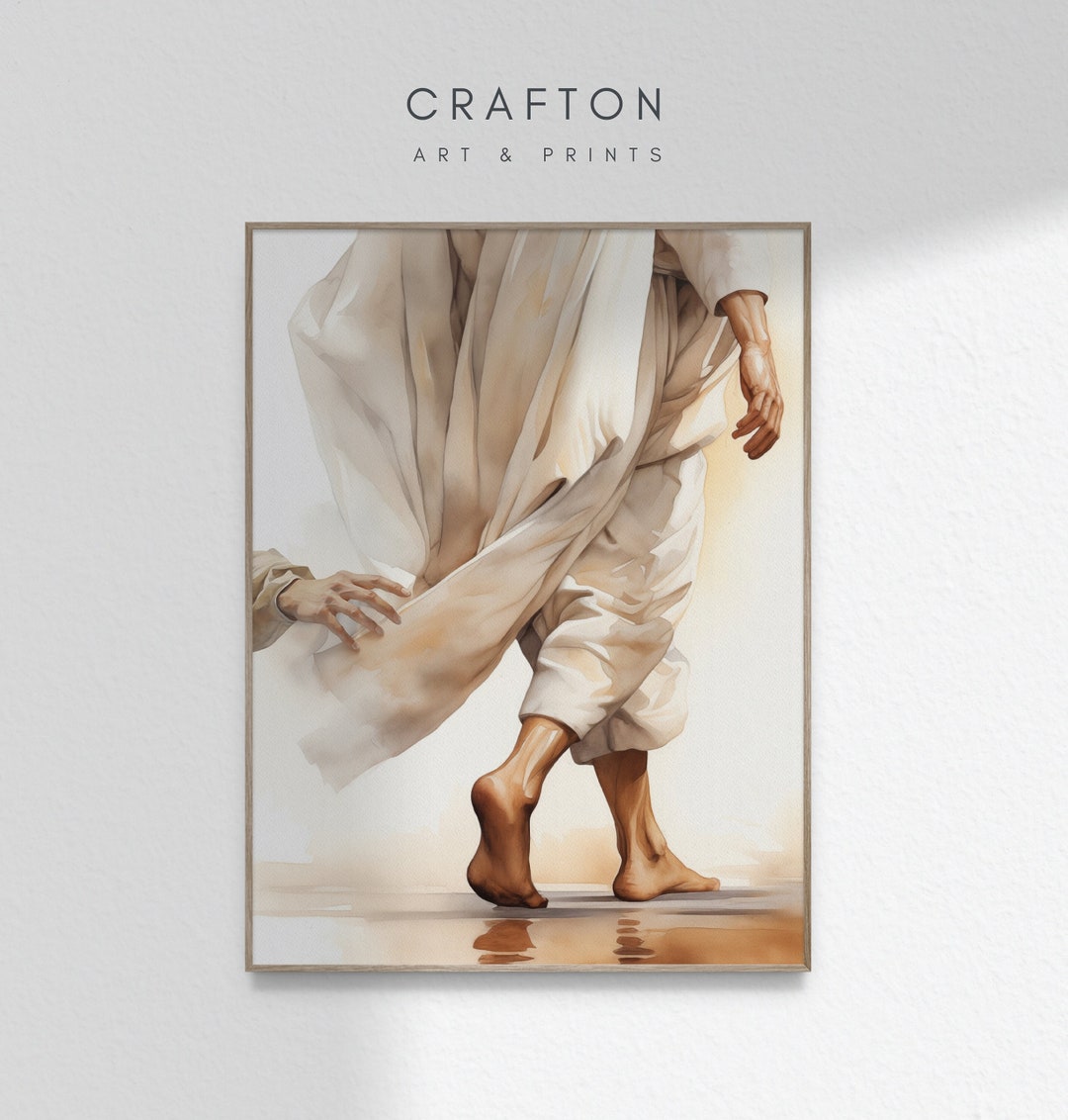 Touching the Hem of Jesus Garment Sketch Hem of Robe Wall Art Print ...