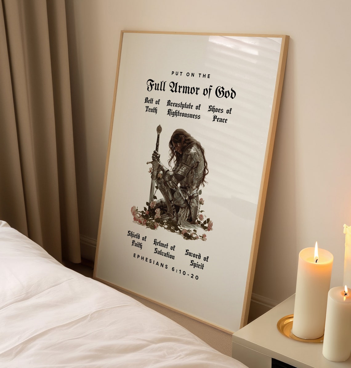 Put on the Full Armor of God Ephesians 6 10 Gift for Girls Nursery Wall ...