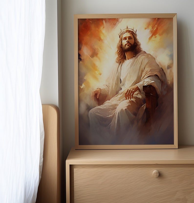 Jesus King of Kings, Jesus as King, Christian Gift Idea, Watercolor ...