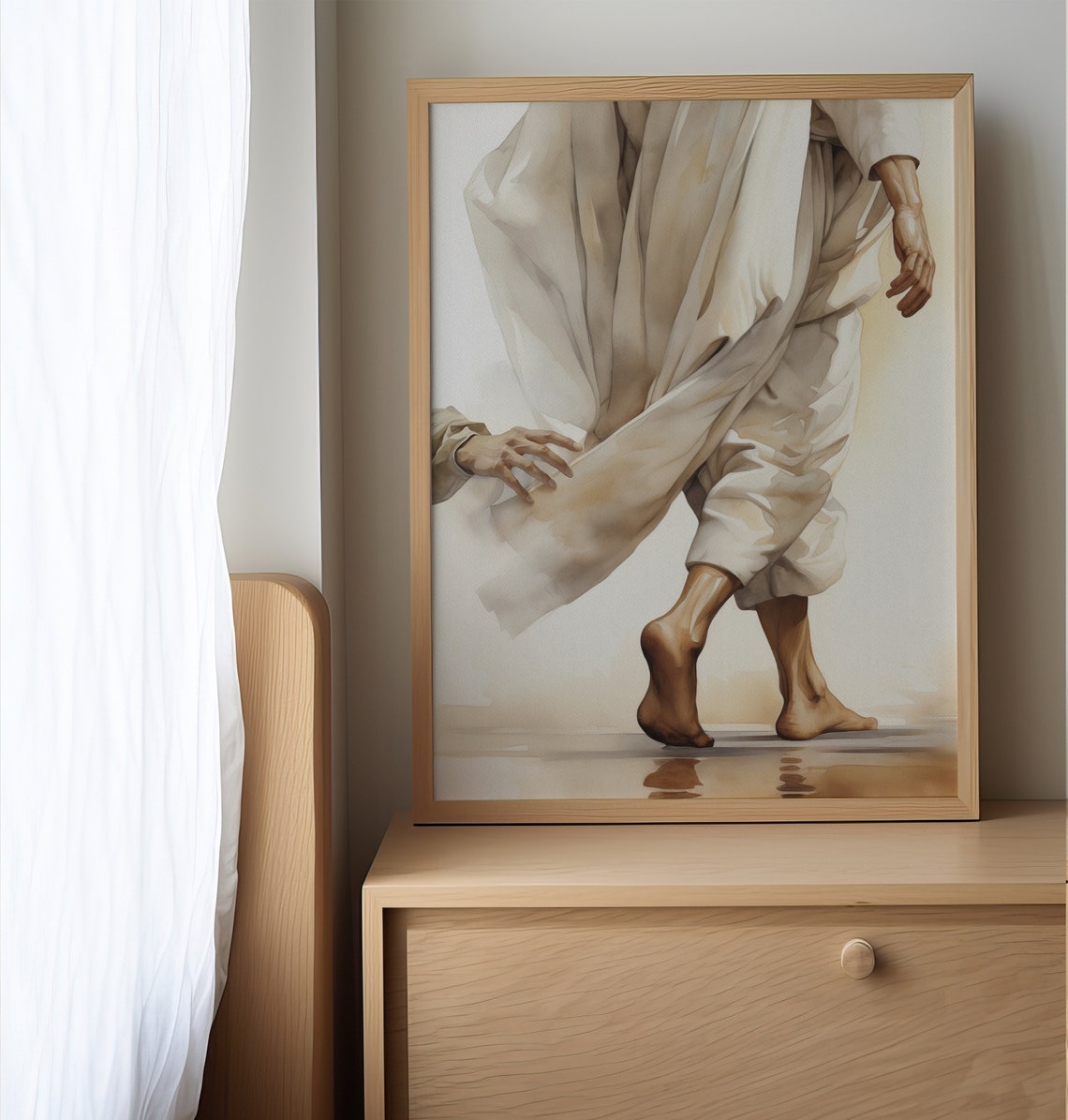 Touching the Hem of Jesus Garment Sketch Hem of Robe Wall Art Print ...