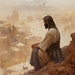 Jesus Sitting Wall Art Print Christ Praying Over Jerusalem Art Jesus ...