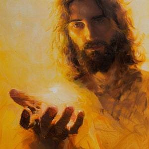 Jesus Christ Reaching Out His Hand of Jesus Painting Jesus Hand of God ...