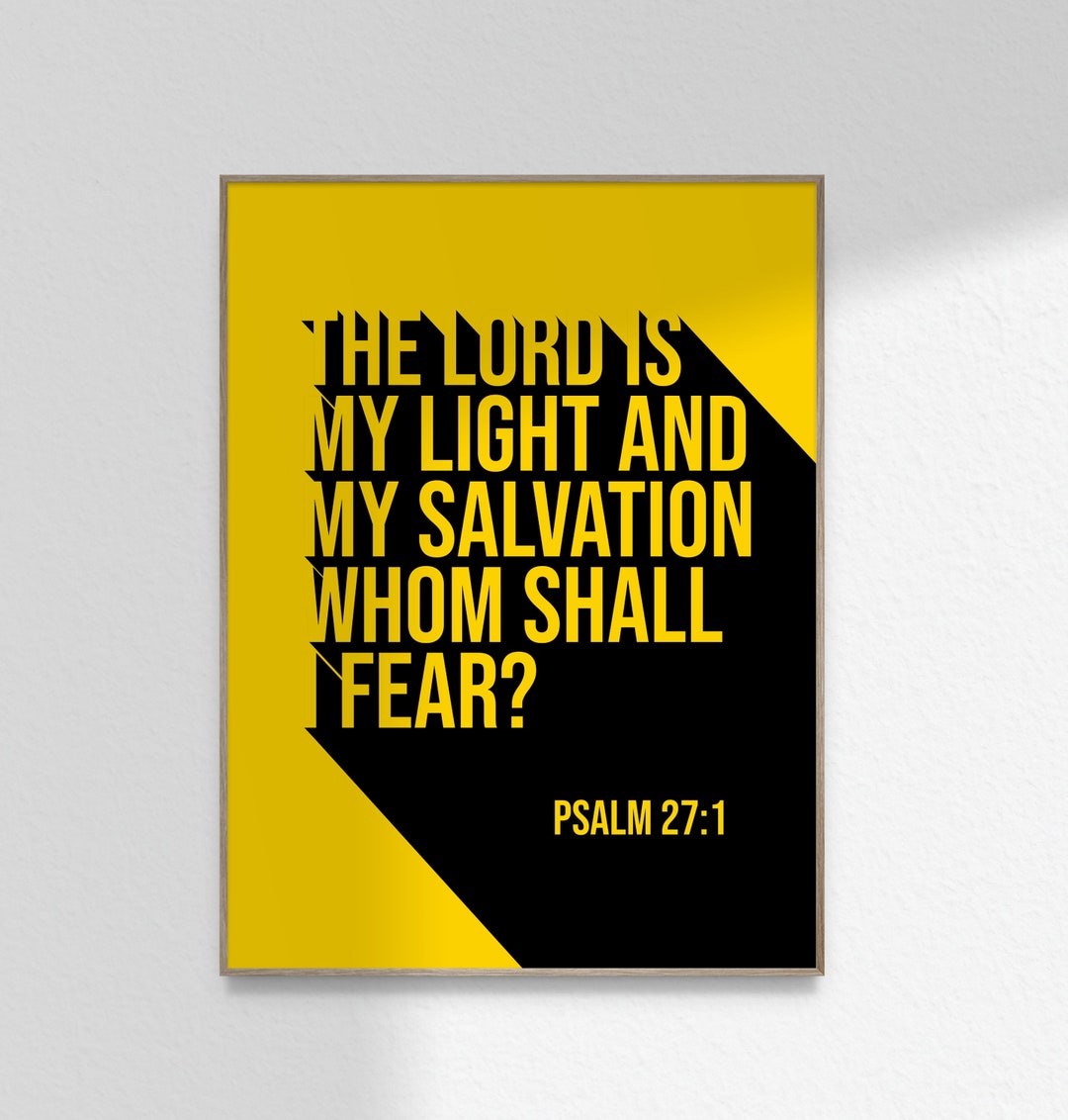 Lord is My Light Psalm 27 1 Wall Art Graphic Christian Bible Verse ...