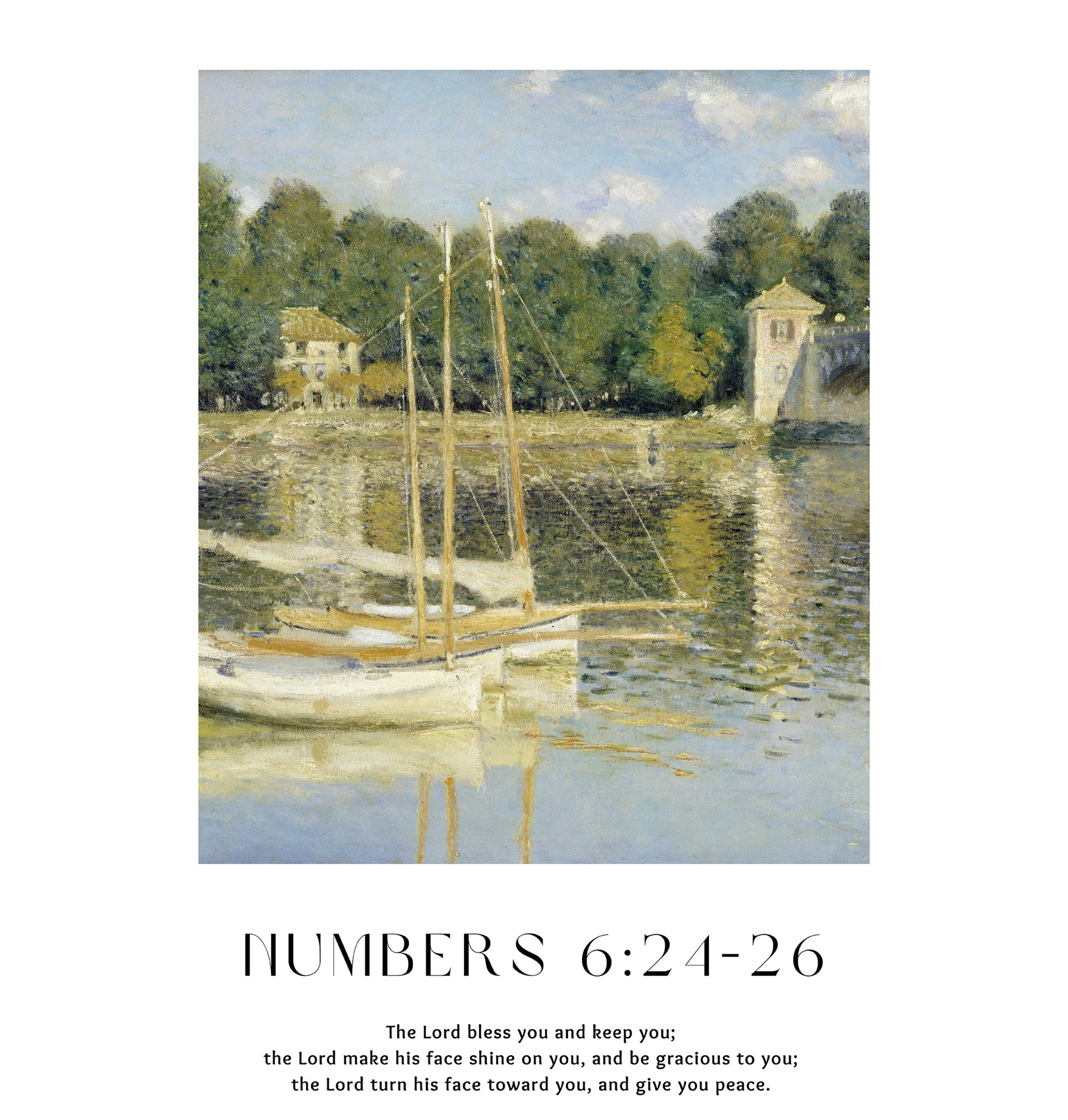 Numbers 6 24 26 Wall Art Christian Bible Verse Print Scripture ...