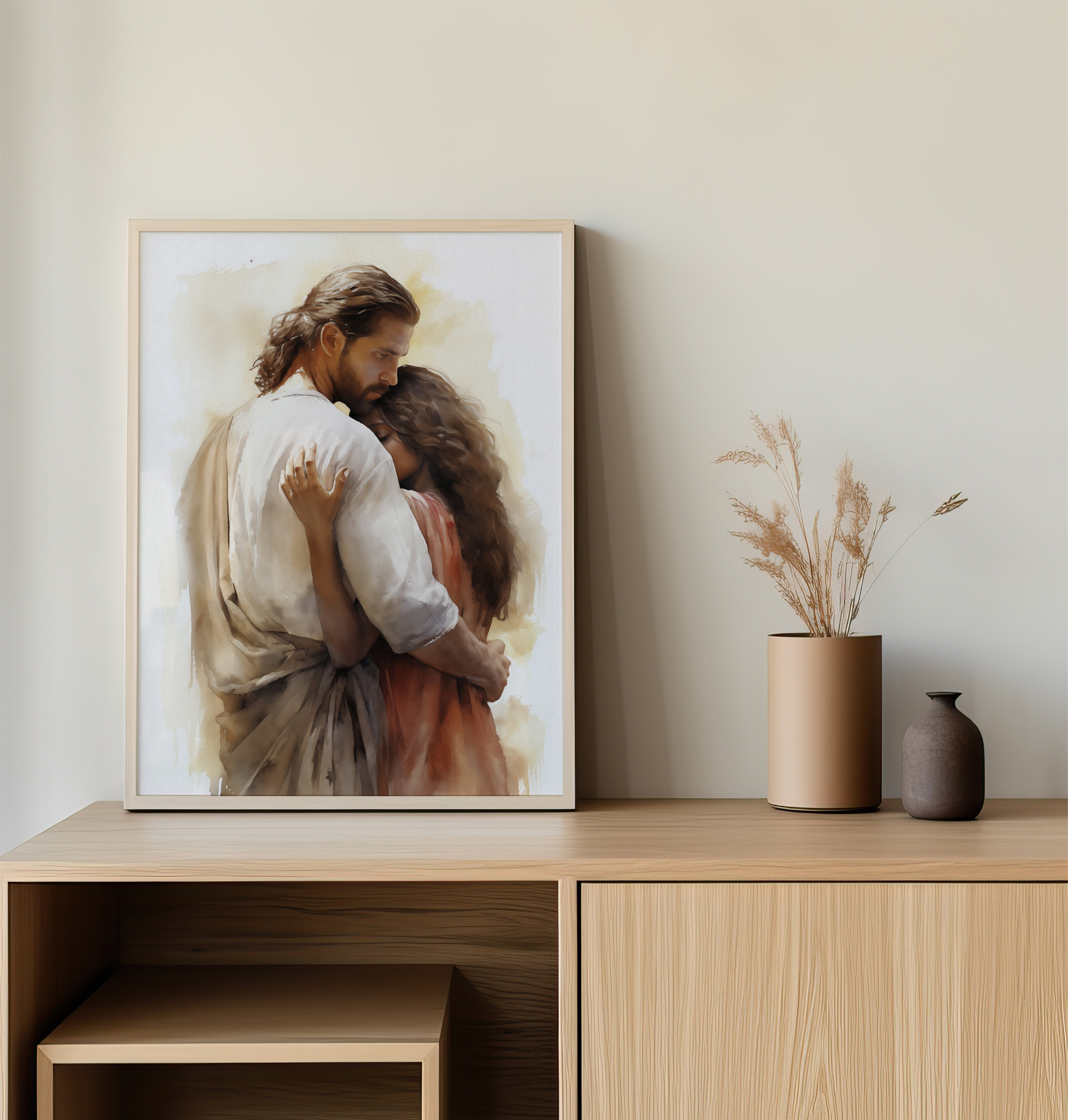 Safe in His Arms, Jesus Embracing Woman Girl, I Am Not Alone, God ...