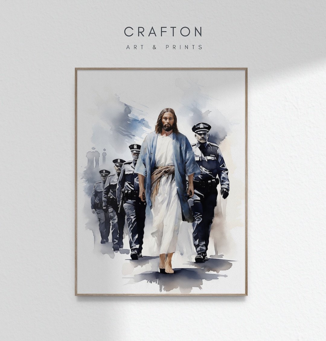 Law of Christ Christian Police Officer Print Christian Police Gift ...