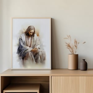 Jesus Praying in the Garden of Gethsemane Praying Christ Prayer Art ...