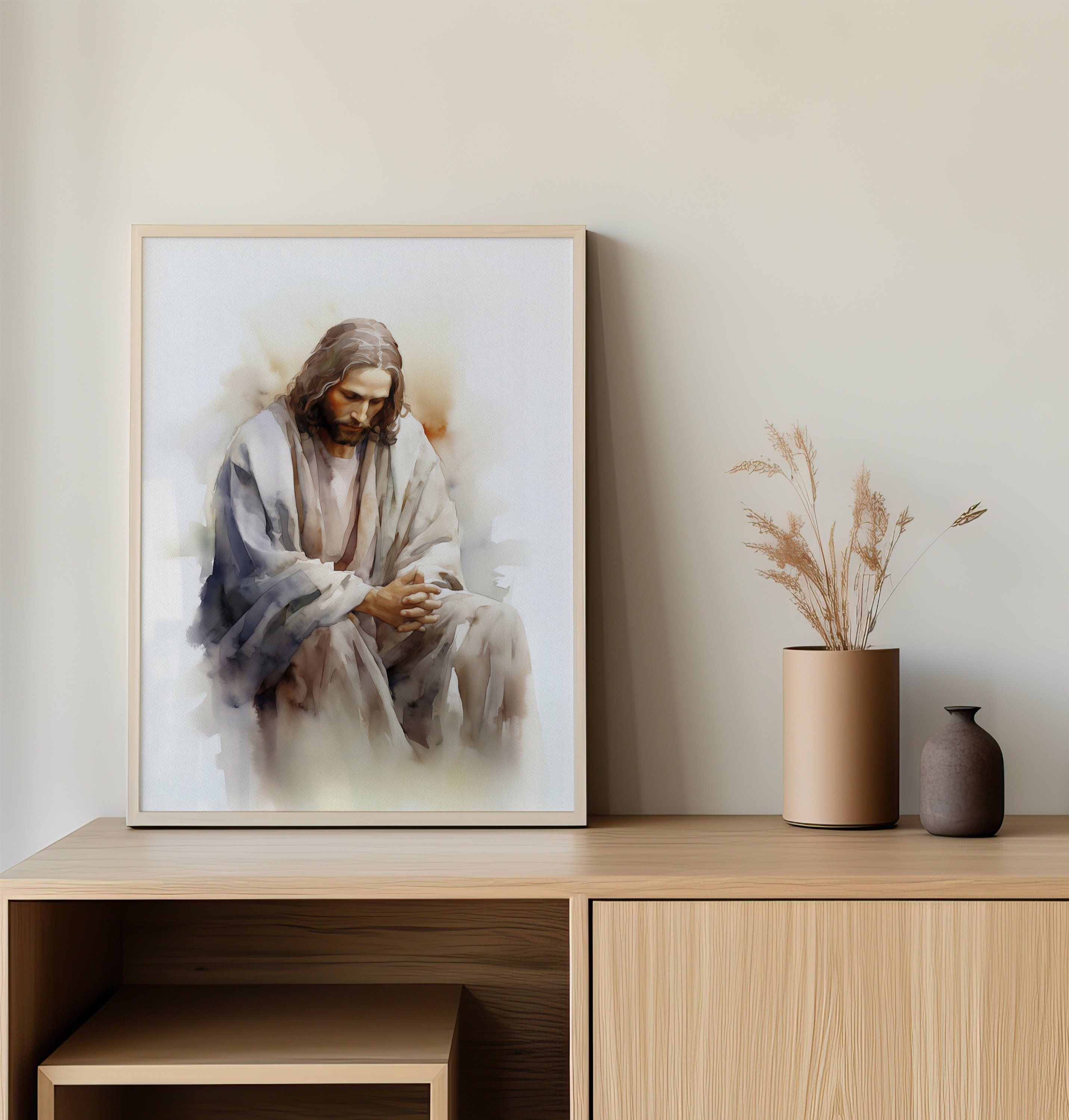 Jesus Praying in the Garden of Gethsemane Praying Christ Prayer Art ...