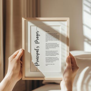 School Principal's Prayer Christian Prayer Office Decor Back to School ...