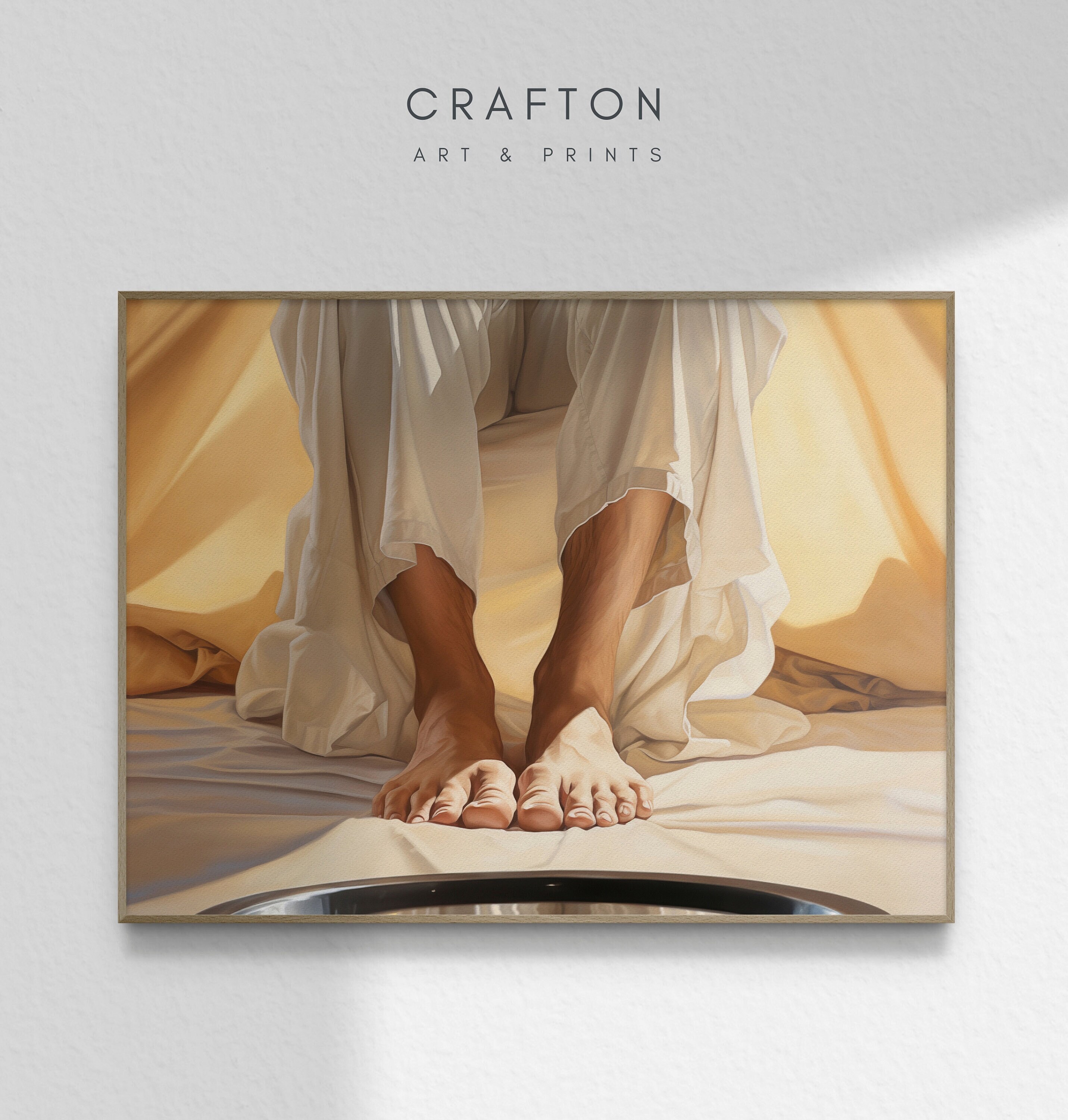 Jesus Washes Peter's Feet, Washing Disciples Feet, Christian Watercolor ...