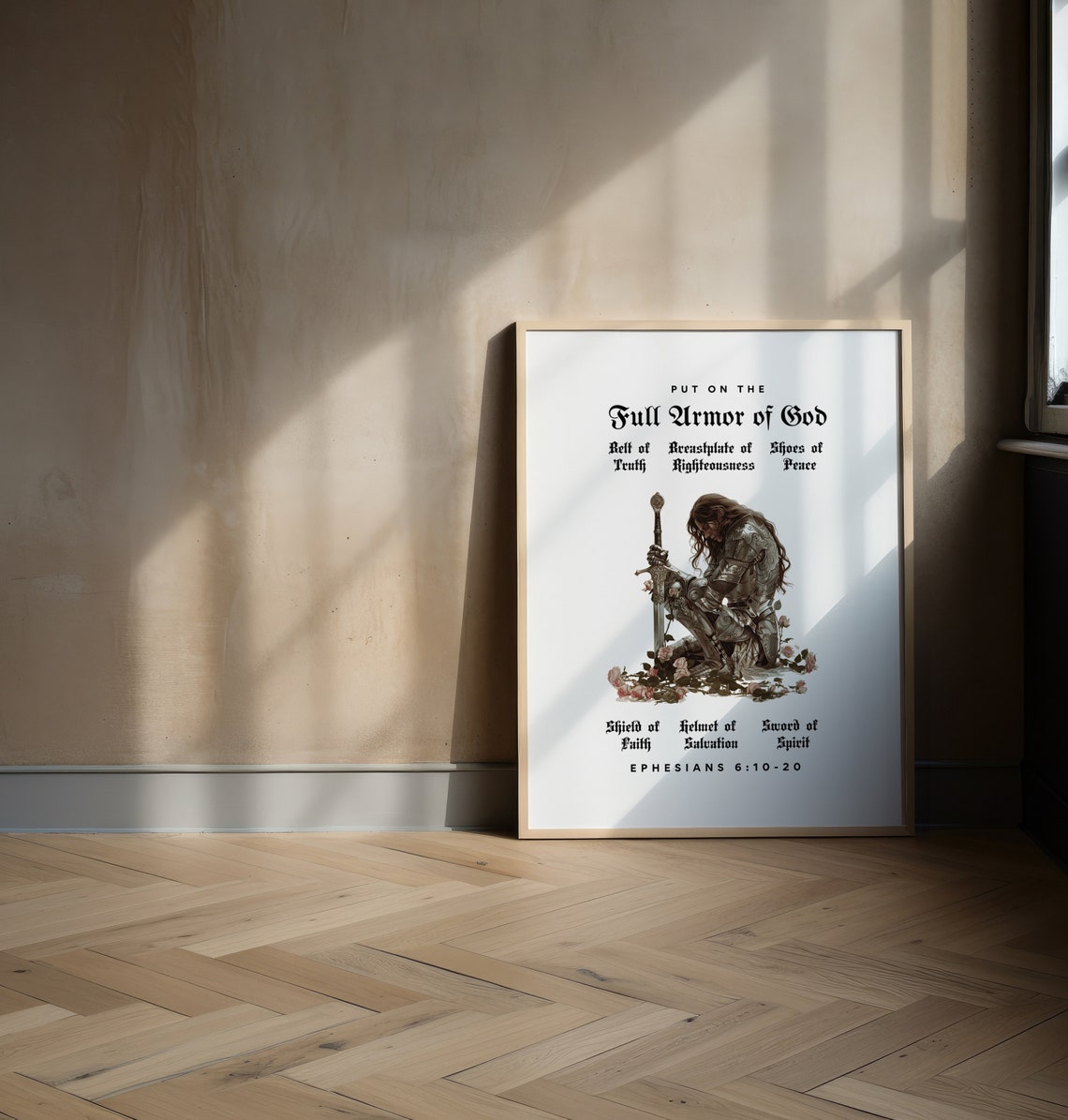 Put on the Full Armor of God Ephesians 6 10 Gift for Girls Nursery Wall ...
