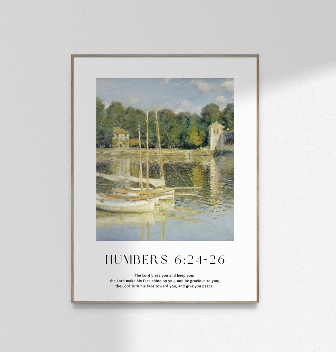 Numbers 6 24 26 Wall Art Christian Bible Verse Print Scripture ...