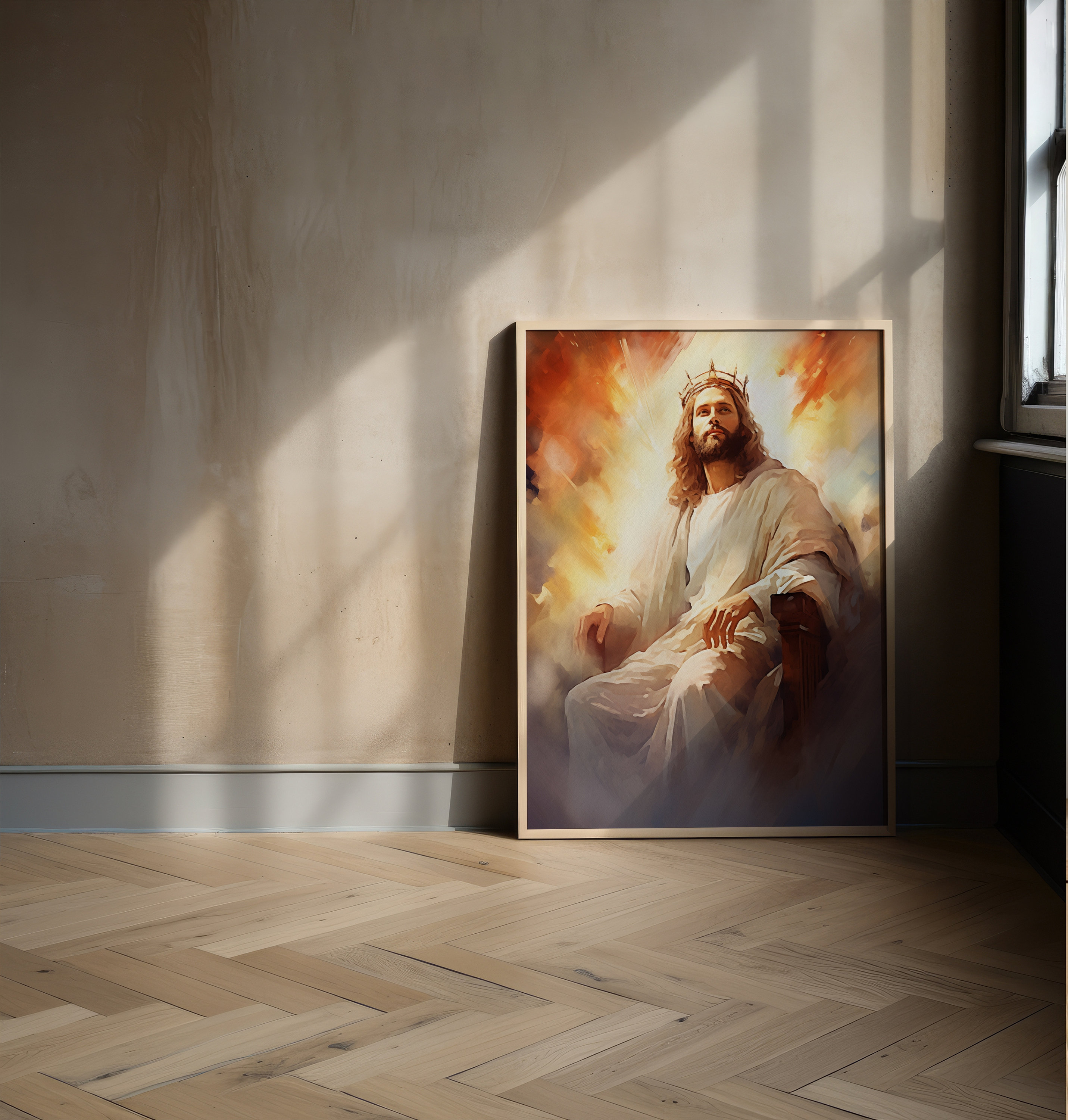 Jesus King of Kings, Jesus as King, Christian Gift Idea, Watercolor ...